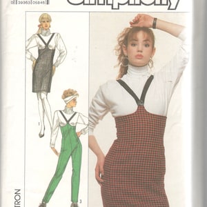Simplicity 8739 Close Fitting Very High Waist Suspender Skirt & Pants ...