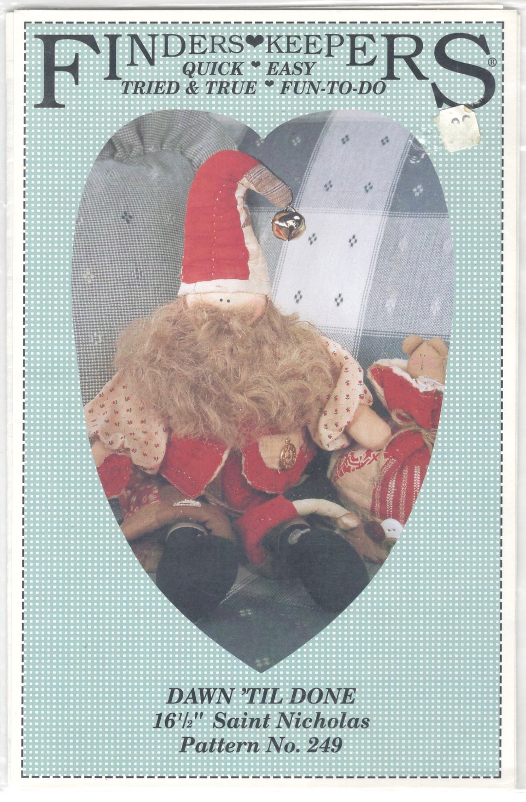 Finders Keepers 249 16 Inch St Nicholas Doll Pattern Santa Claus Pack ...