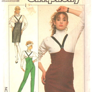 Simplicity 8739 Close Fitting Very High Waist Suspender Skirt & Pants ...