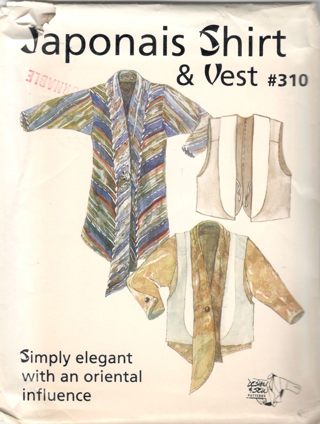 Japonais Shirt & Vest 310 Misses Samurai Inspired Shirt and Vest ...