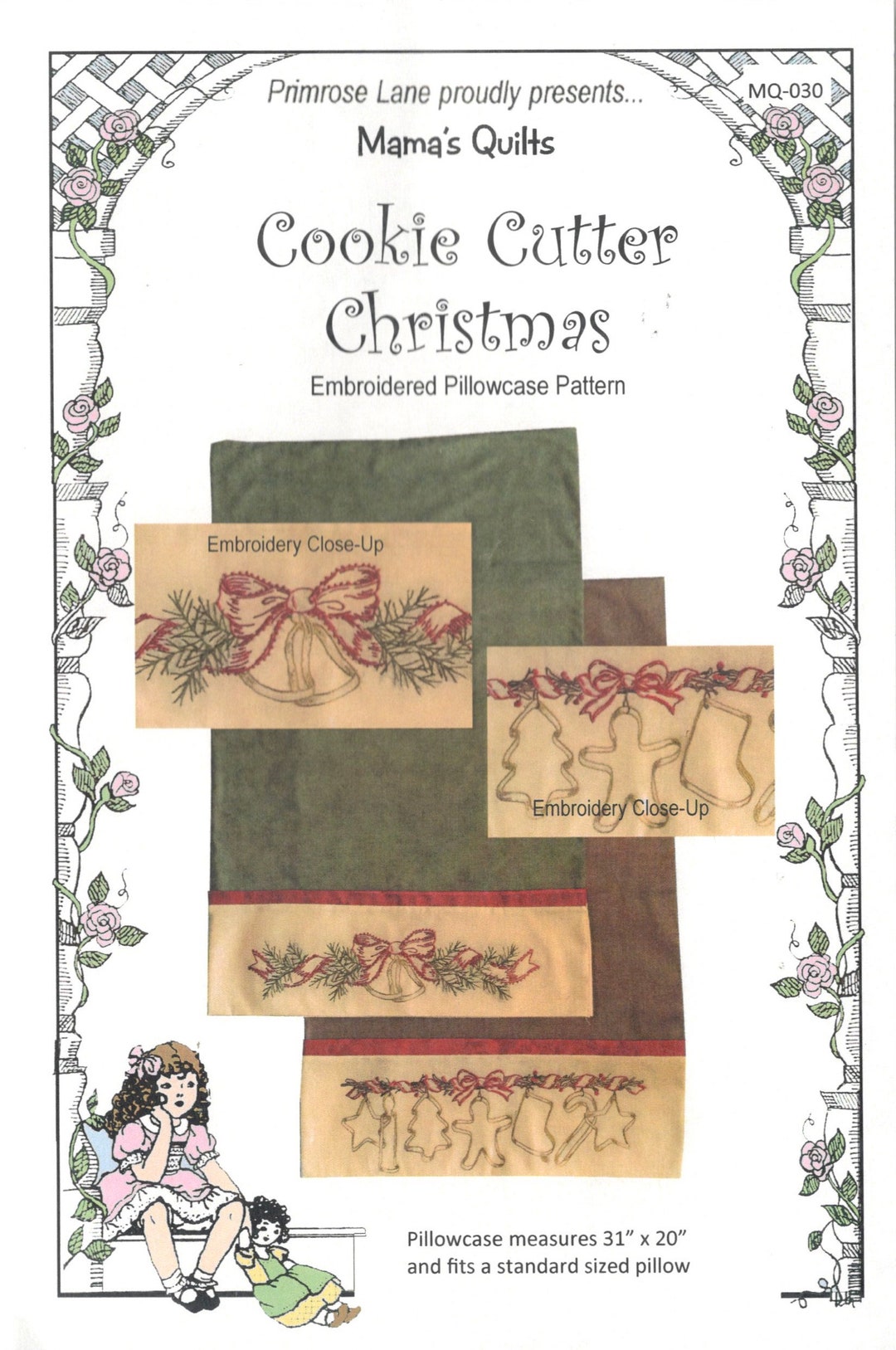 Primrose Lane MQ-030 Mamas Quilts Cookie Cutter Christmas Embroidered ...