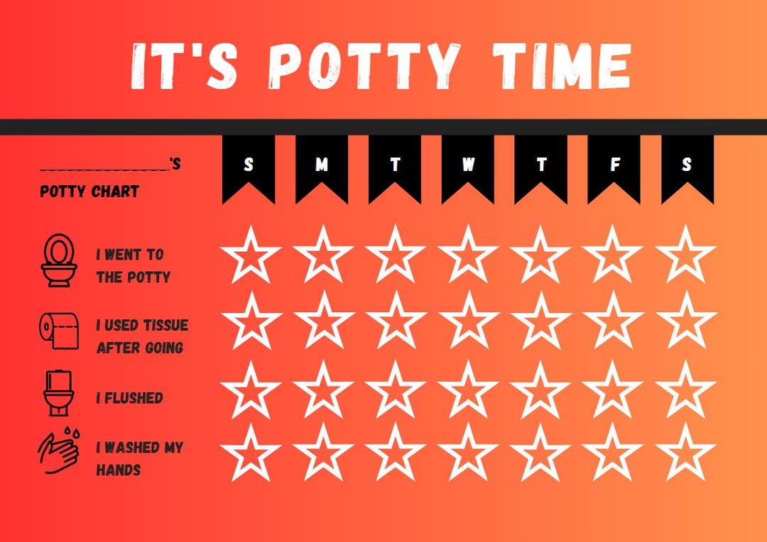 POTTY TRAINING CHART - Etsy