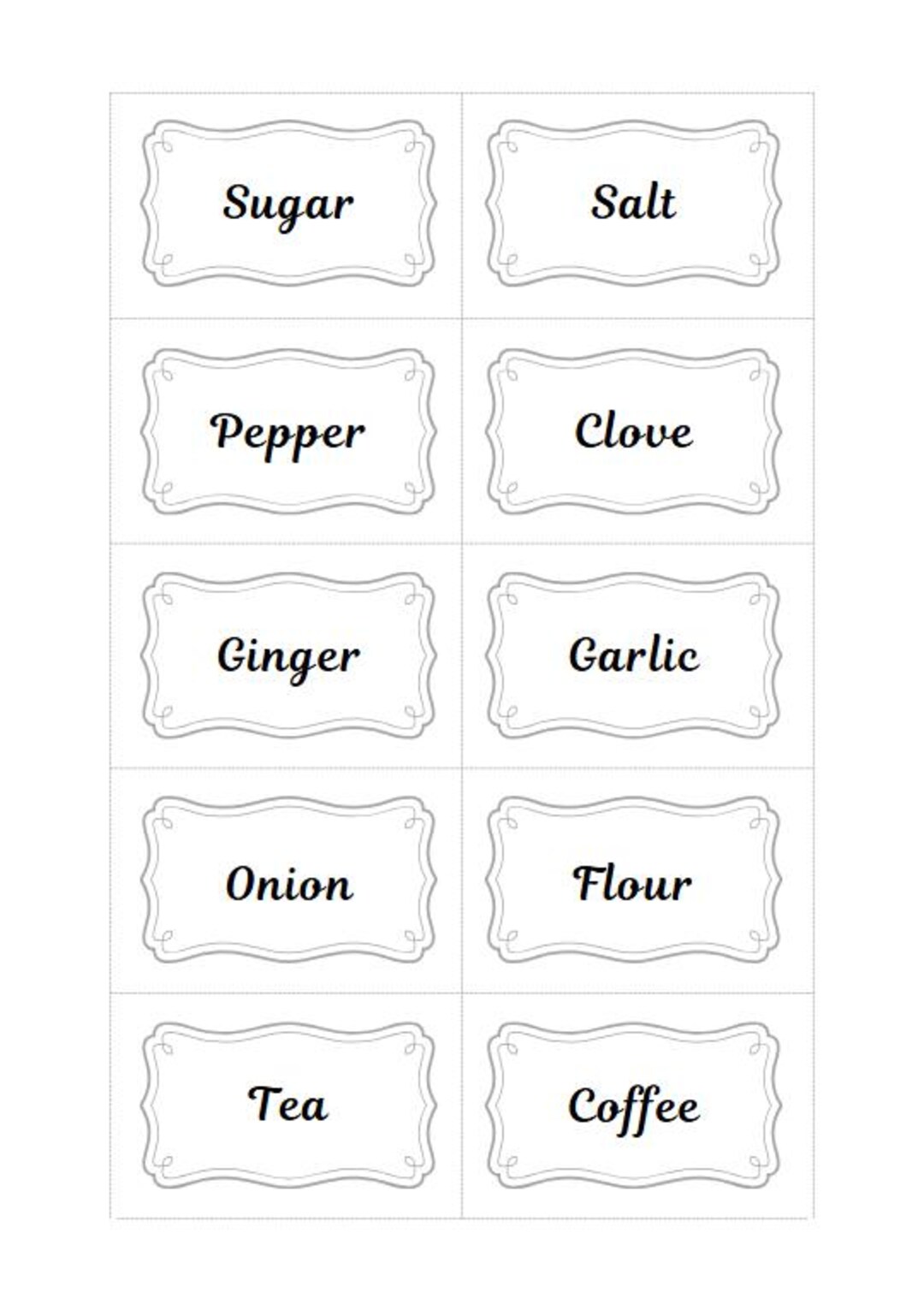 Food Labels - Etsy