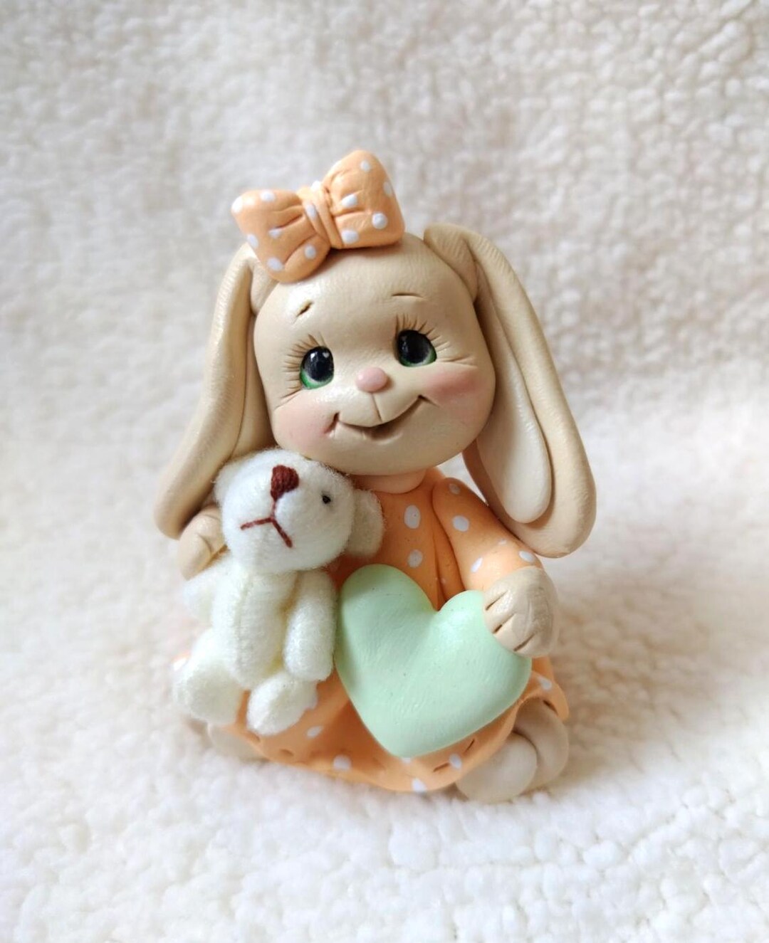 RABBIT CHRISTMAS ORNAMENT: Bunny Ornament, Baby Bunny Christmas ...