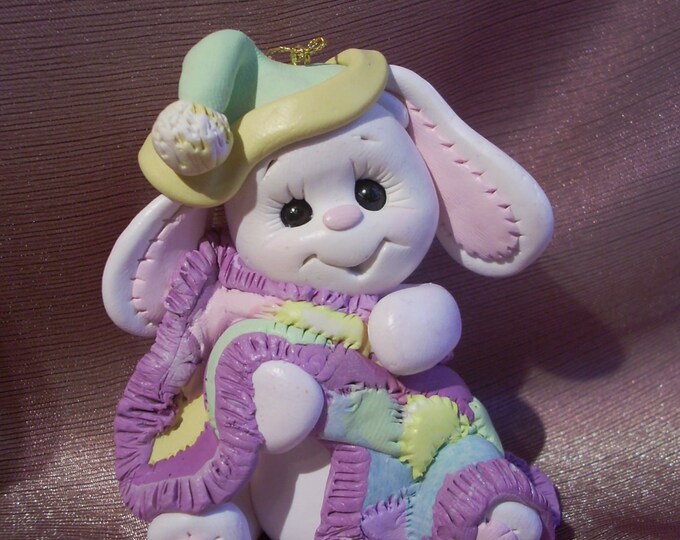 Rabbit Cake Topper Personalized Christmas Ornament Polymer - Etsy