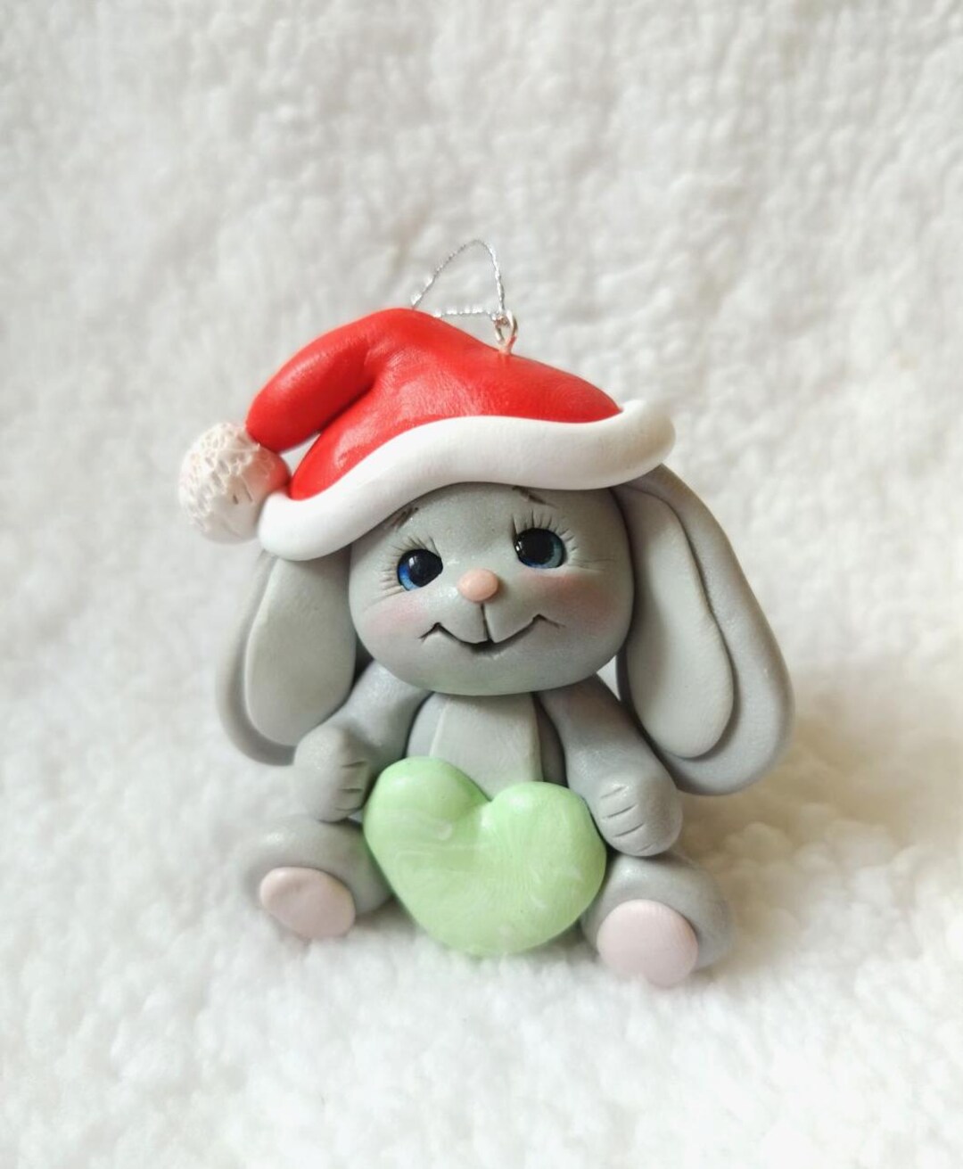 RABBIT CHRISTMAS ORNAMENT: Bunny Ornament, Baby Bunny Christmas ...