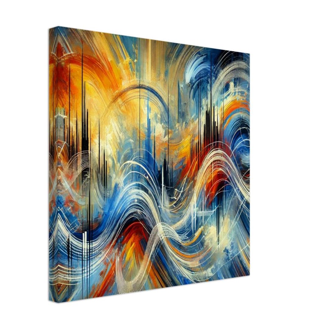 Colorful Abstract Line Art Canvas Modern Home Decor Unique Wall Art ...