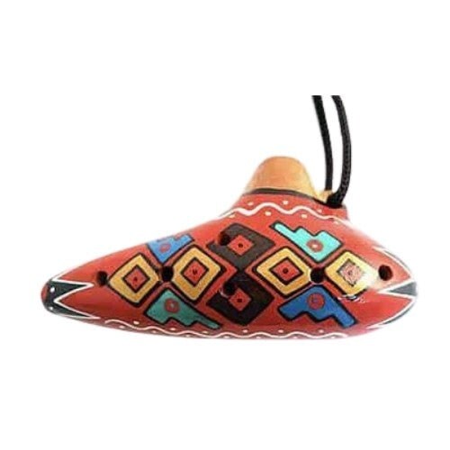 Fair Trade Hand Made Clay Submarine Ocarina Pendant Flute Instrument 8 ...