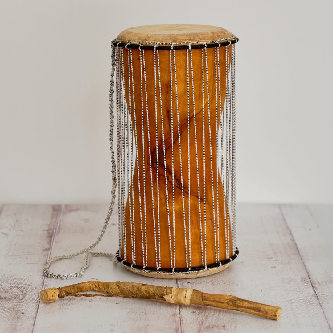 Small Talking Drum With Beater Hand Percussion Instrument 35cm - Etsy
