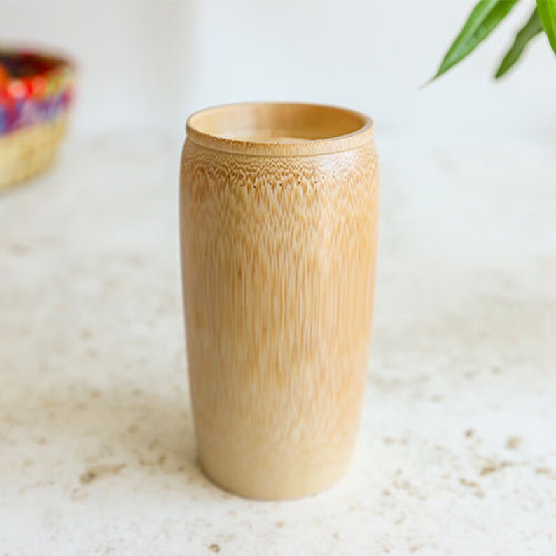 Set of Four Bamboo Tall Cocktail Cups Handmade 12cm - Etsy