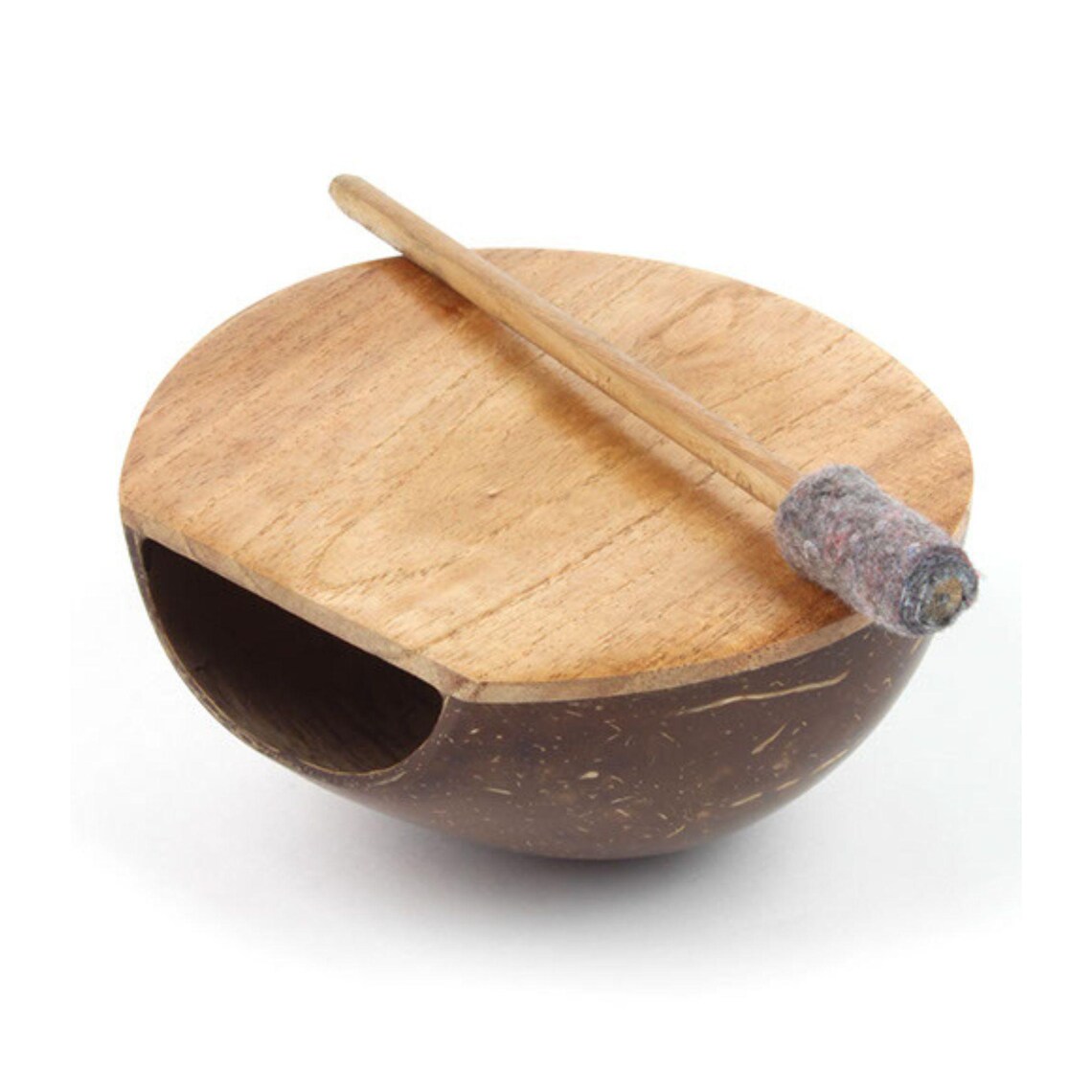 Coconut Wooden Hand Drum With a Beater - Etsy