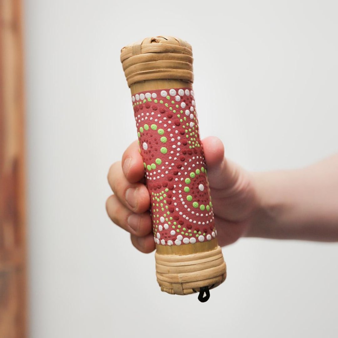 Bamboo Painted Rainstick – Small 15cm Handmade Fair Trade Music ...