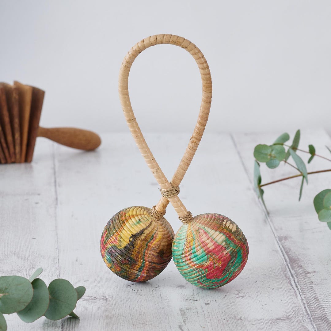 Double Twist Rattan Shaker Tie Dye Rattle Handmade - Etsy