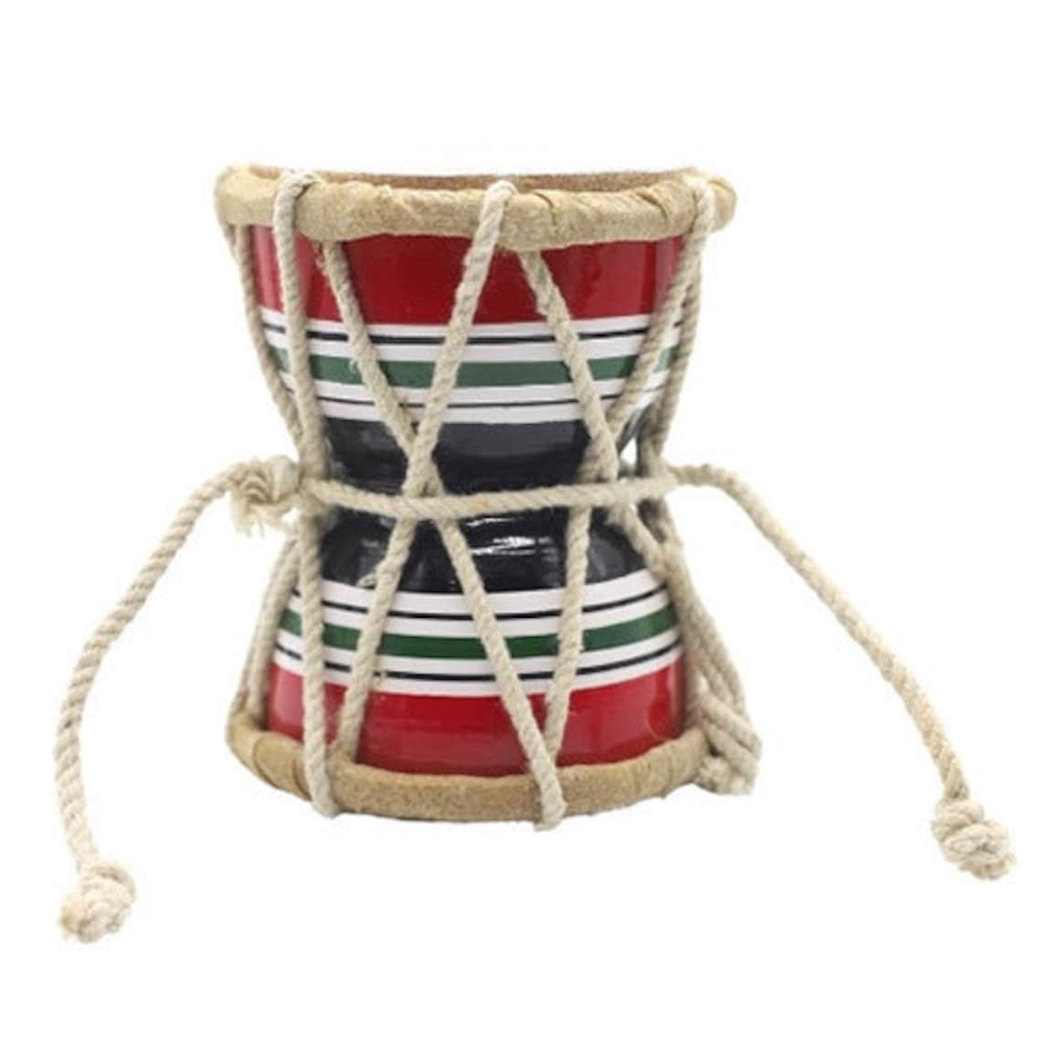 Damroo Damaru Music Perc / Djemba / Bongo / Tabla Drum Hand Painted ...