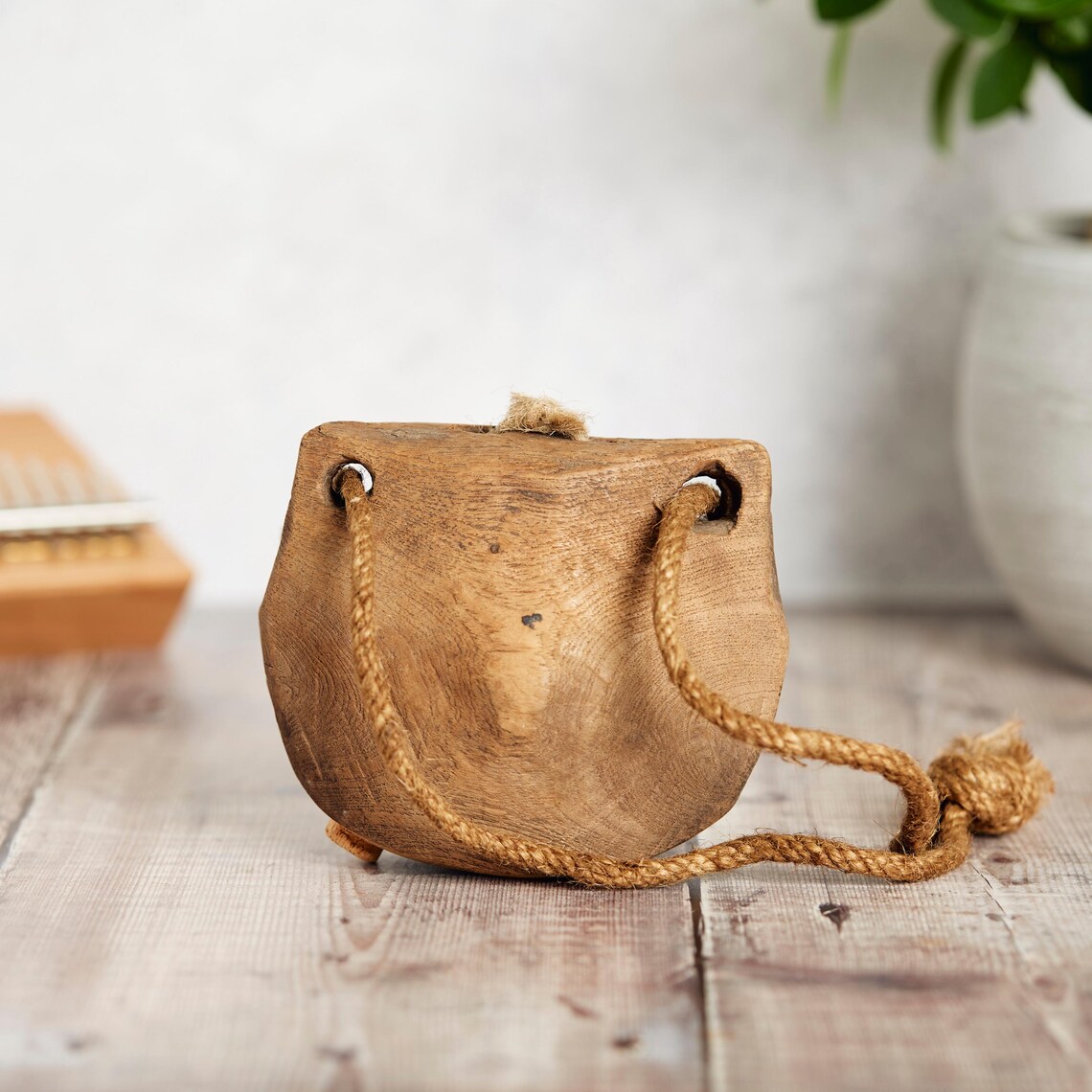 Solid Wood Clacker Hand Made Indian Cow Bell 12cm - Etsy