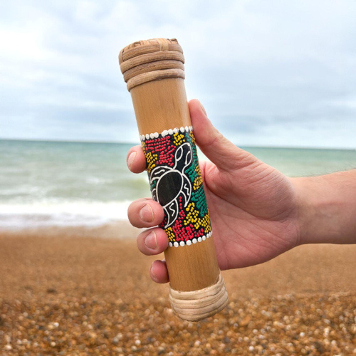 Handmade Painted Bamboo Bali Rainstick Instrument Assorted Colours - Etsy