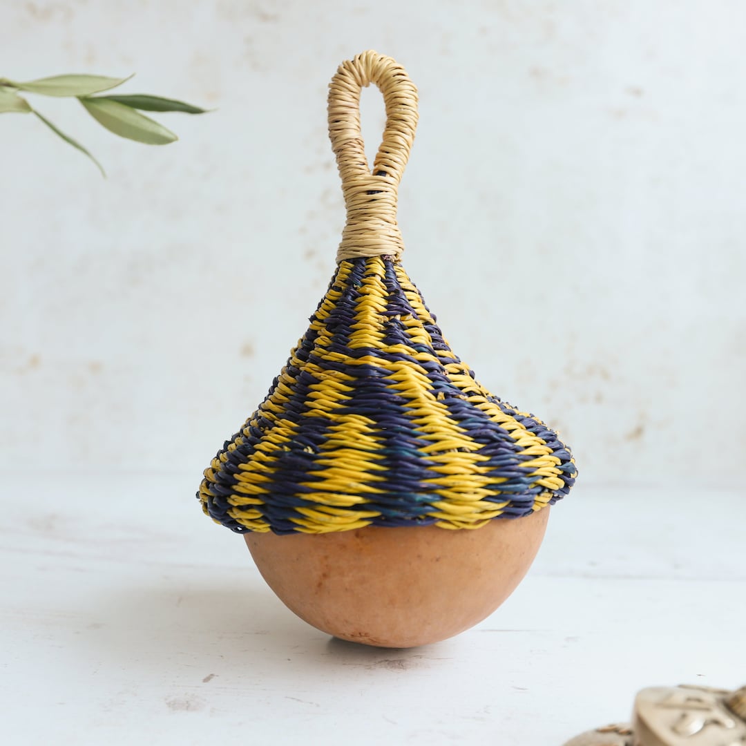 African Caxixi Basket Rattle – Galabash Gourd Shaker Musical Instrument ...
