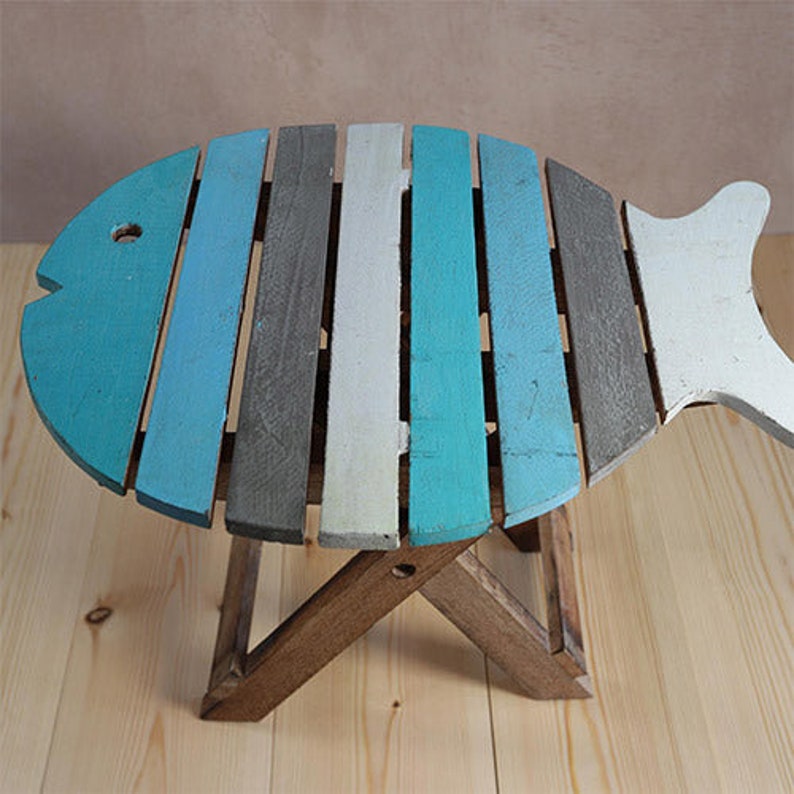 Handmade Folding Fish Stool Side Table Great Gift 40cm - Etsy