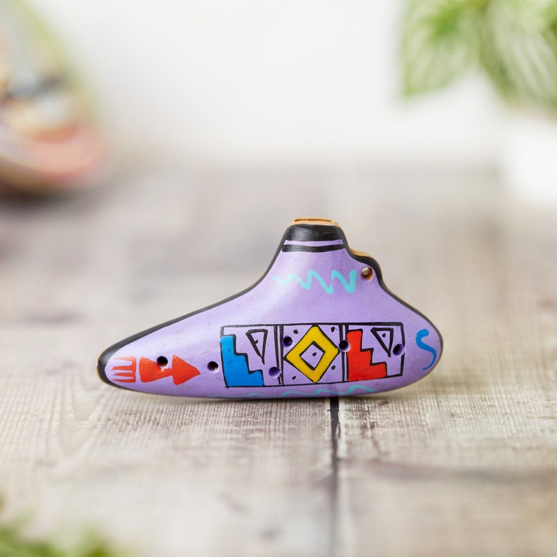 Fair Trade Hand Made Clay Submarine Ocarina Pendant Flute Instrument 8 ...