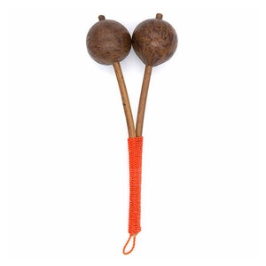 Double Televi Cabassa Gourd Shaker Beaded Rattle Music Instrument 25cm ...