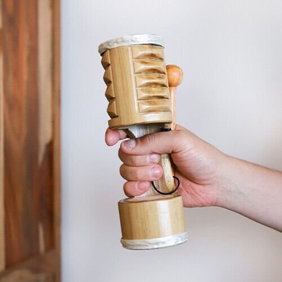 Jati Guiro Drum Shaker 3 in One Indonesian Percussion Instrument 25cm ...