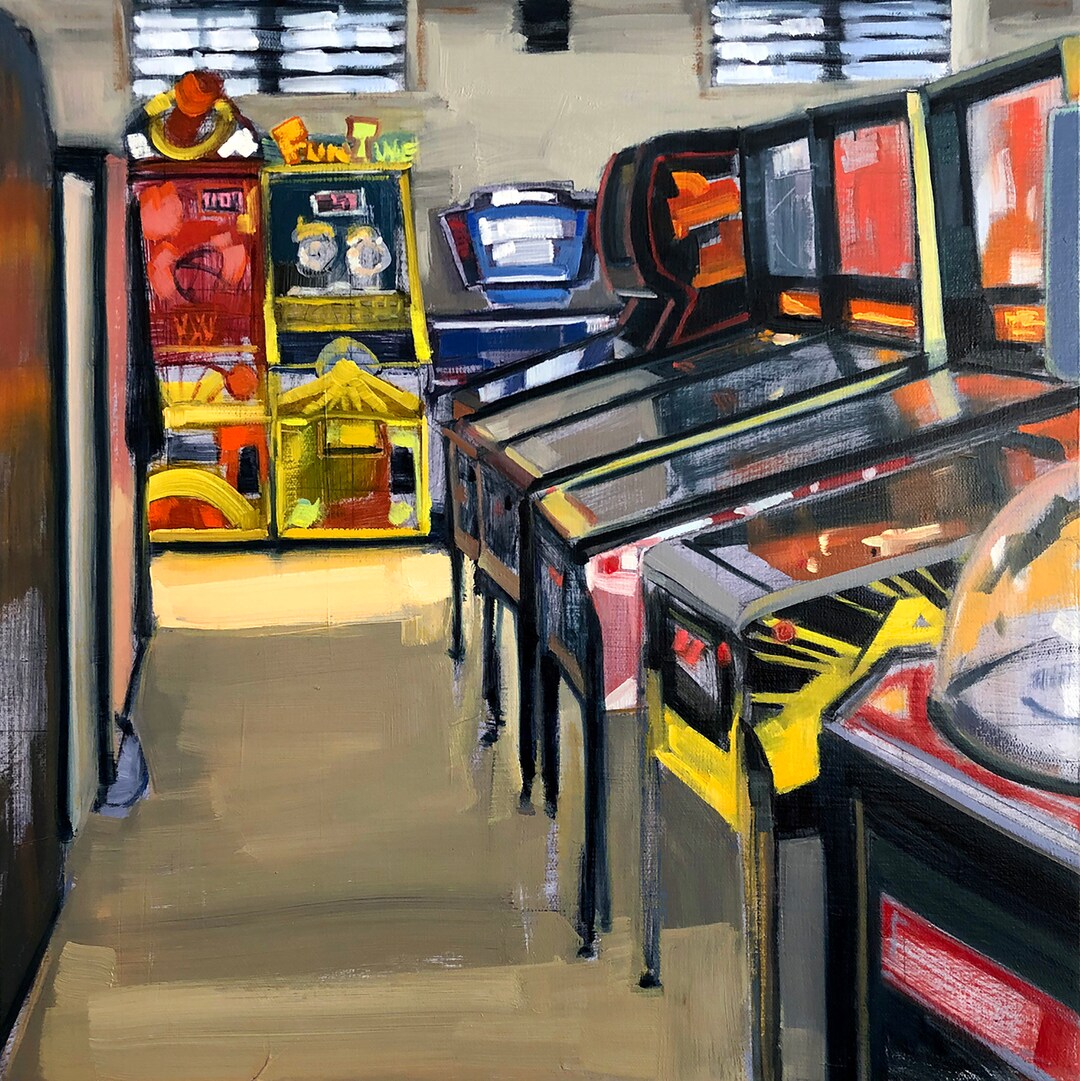 Pinball Alley Fine Art Print, Arcade Art, Nostalgia, Vintage Games - Etsy