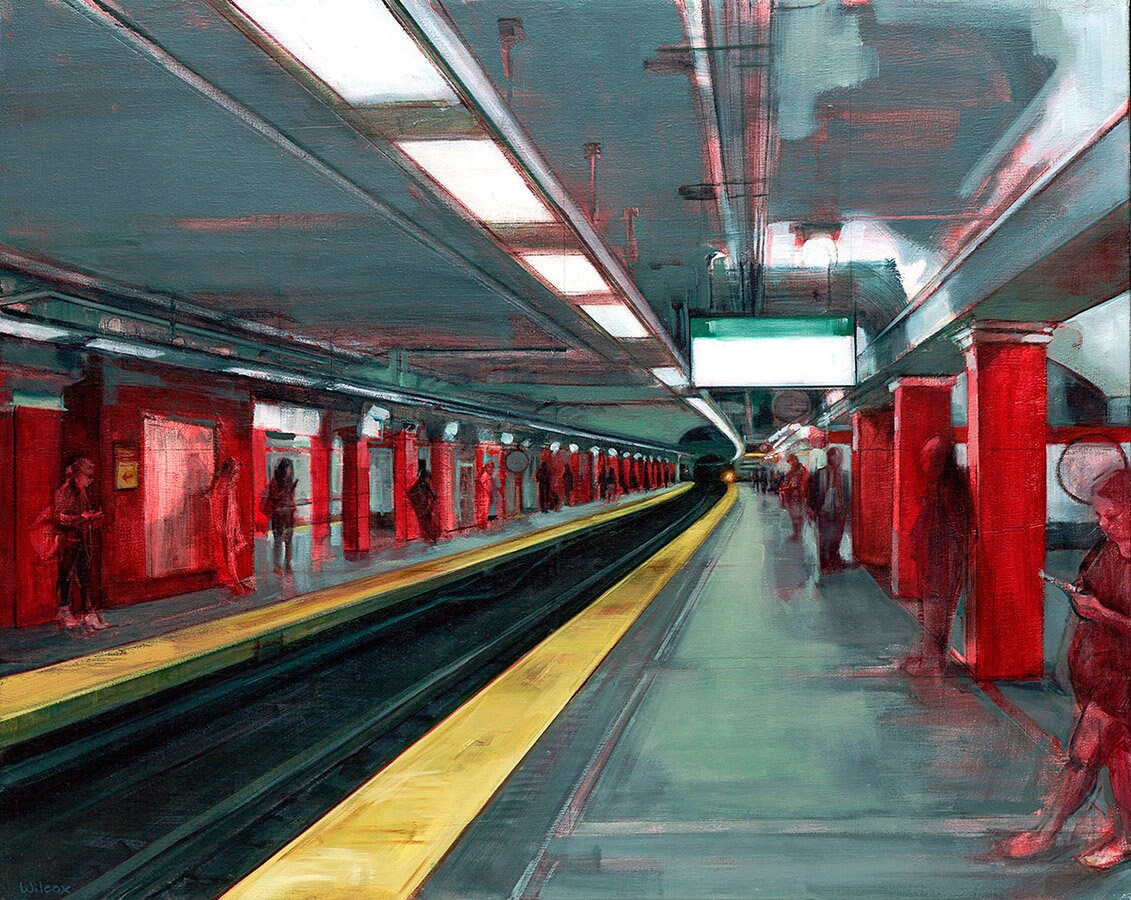 The Red Line - Fine Art Print, Urban Landscape, Boston MA - Etsy