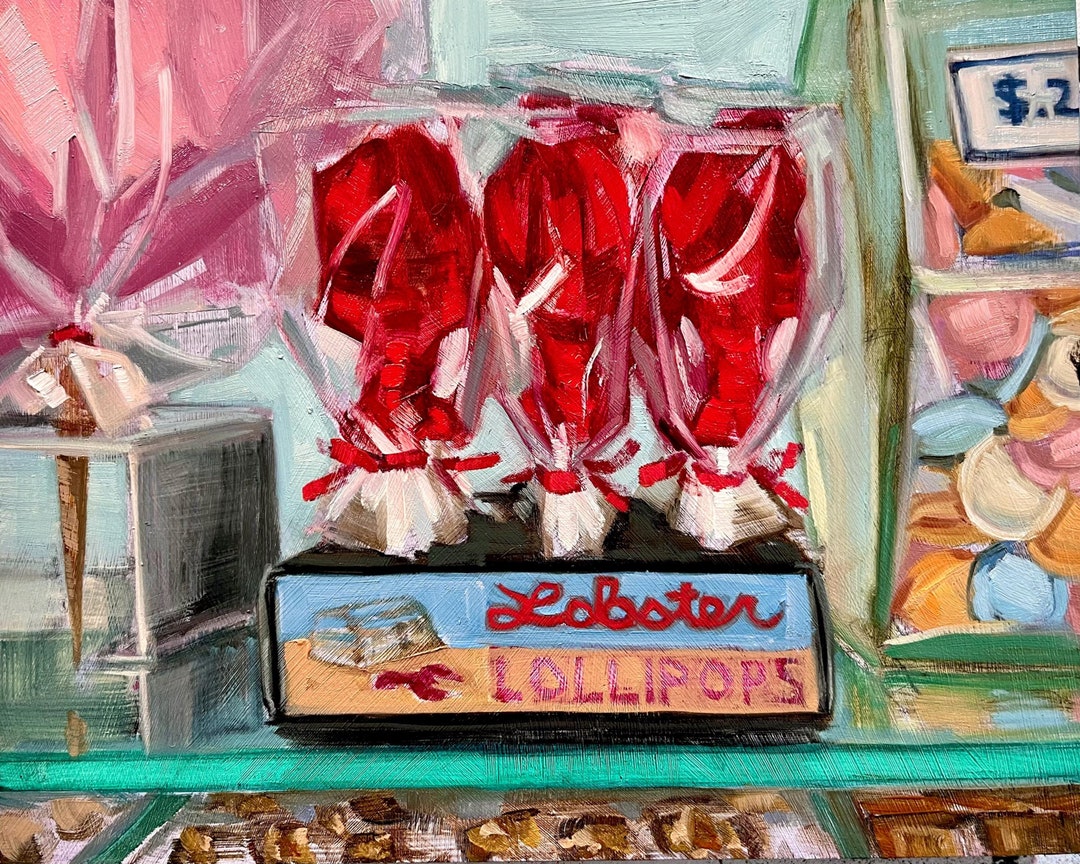 Lobster Pops - Original Oil Painting, Candy Painting, New England ...