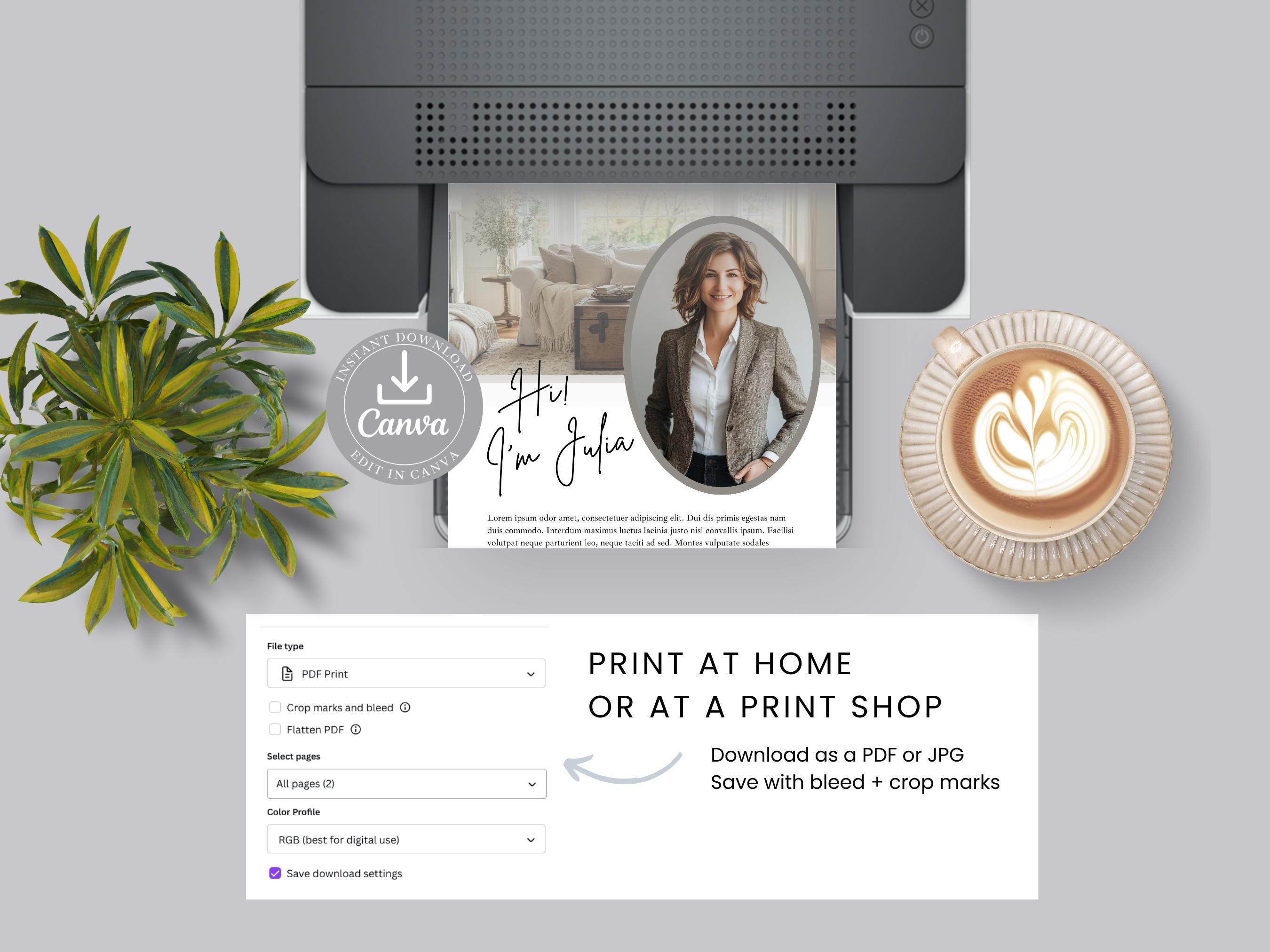 Realtor Bio Flyer Template | Real Estate Agent Introduction Sheet ...
