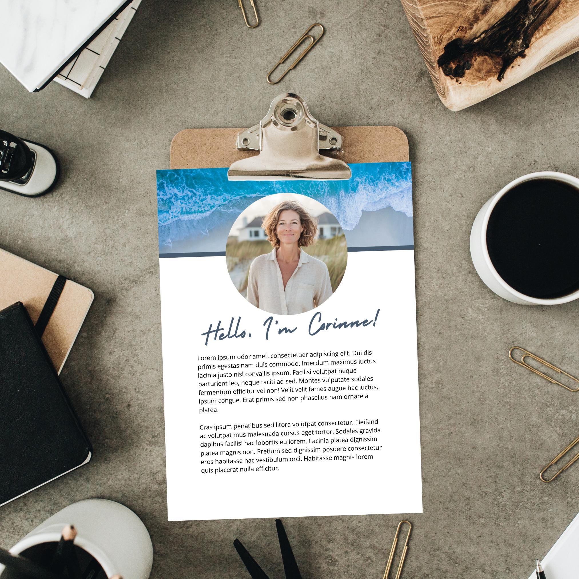 Realtor Bio | Information Sheet | Real Estate Canva Template | Agent ...