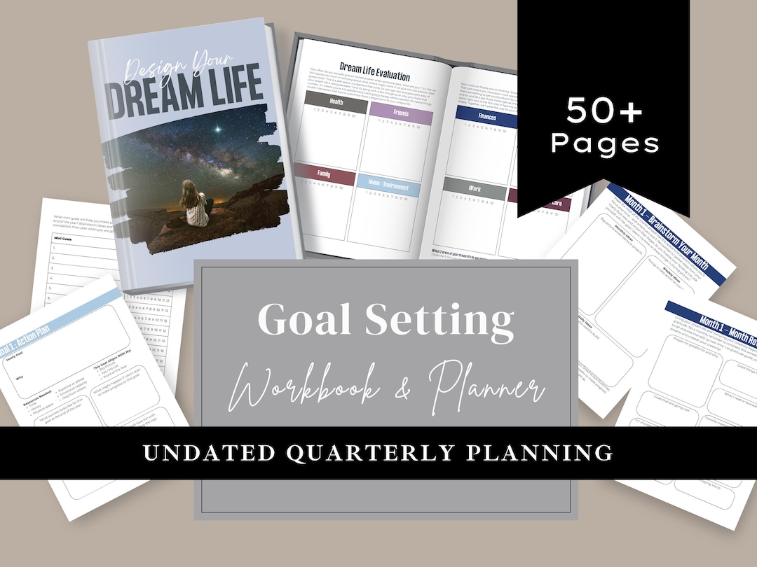 Goal Setting Workbook | Quarterly Planner Template | Dream Life Planner ...