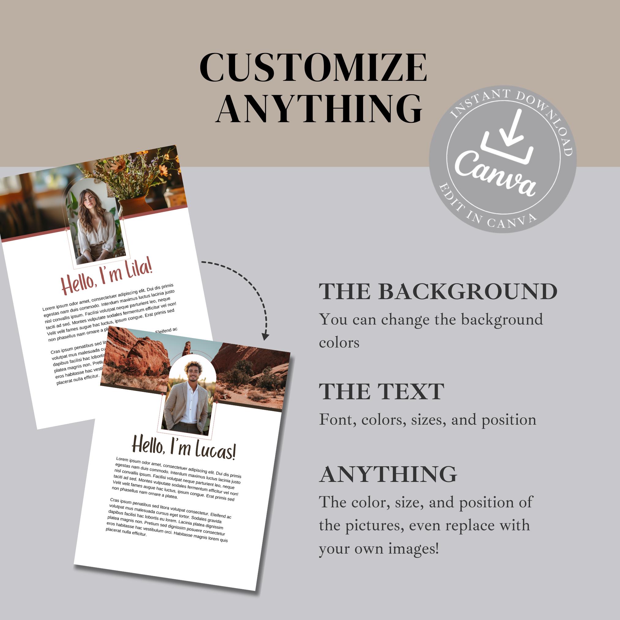 Realtor Bio Flyer Template | Real Estate Agent Introduction Sheet ...