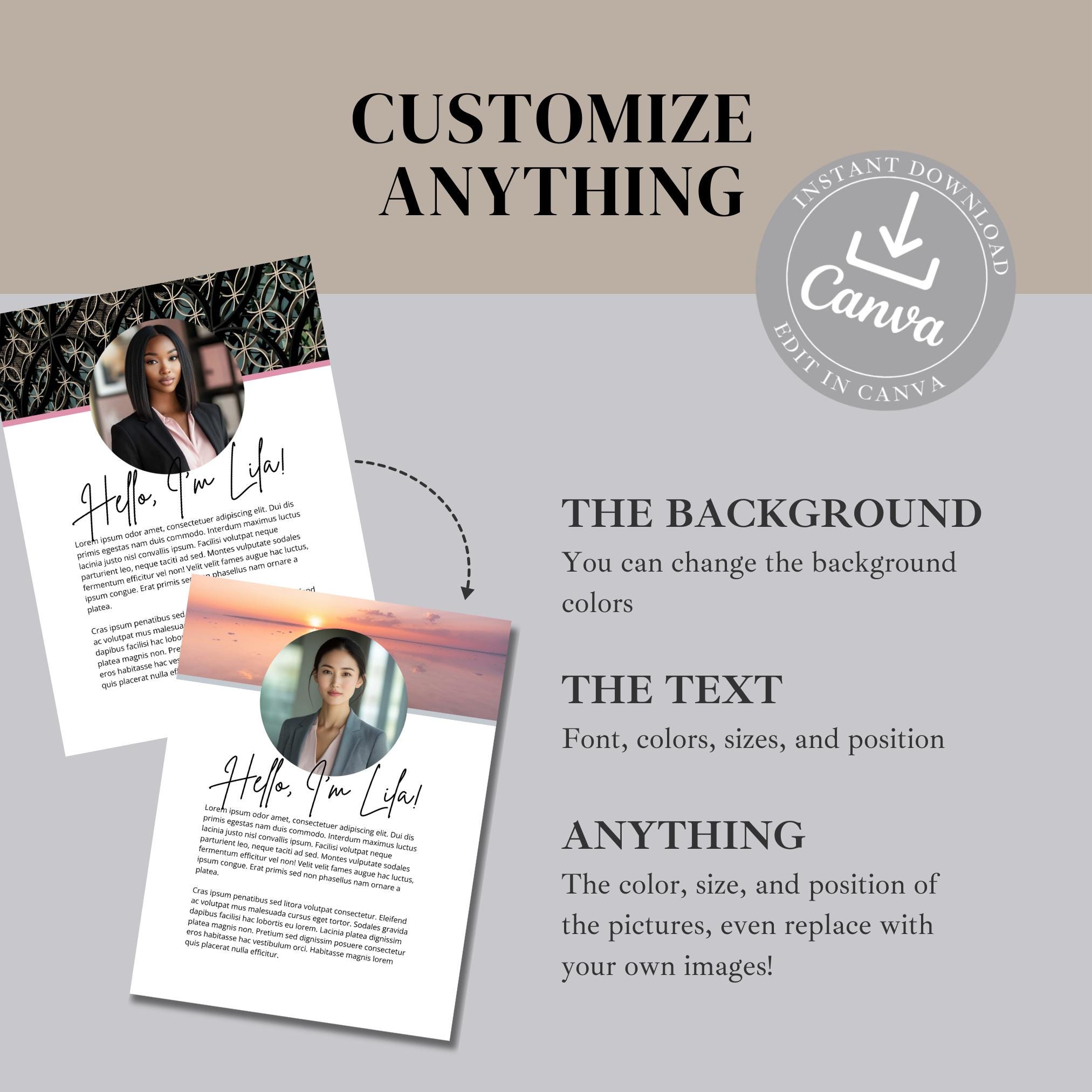 Realtor Bio Flyer Template | Real Estate Agent Introduction Sheet ...