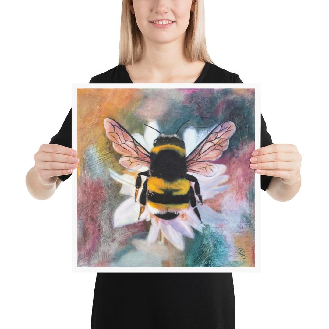 Art Print of Bee Painting "hope Will Never Fade" - Bee - Flower ...