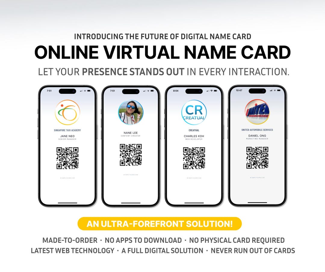 A Truly Online Digital Business Card, Digital Name Card, Contact Card ...