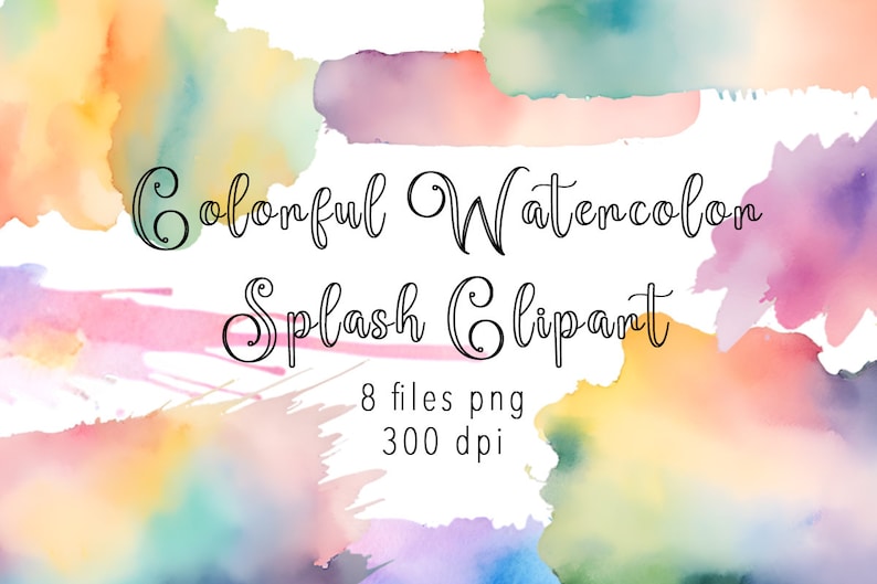 Watercolor Splashes Clipart, Color Splash Clipart, Paint Splashes ...