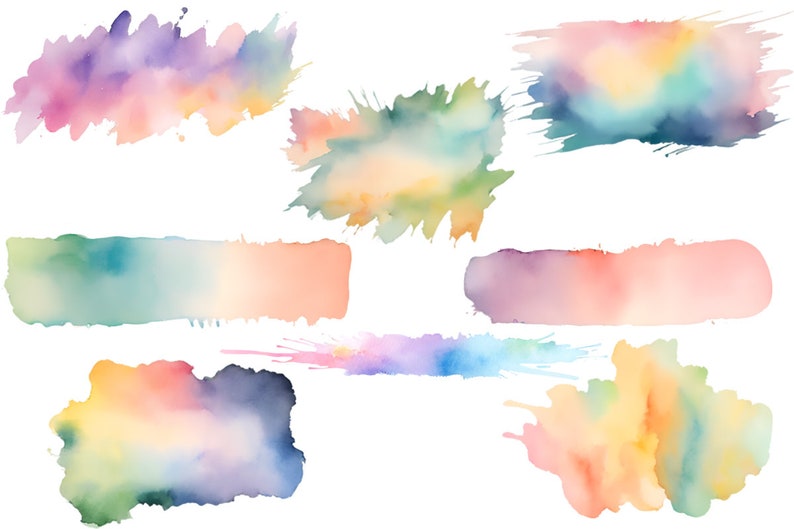 Watercolor Splashes Clipart, Color Splash Clipart, Paint Splashes ...