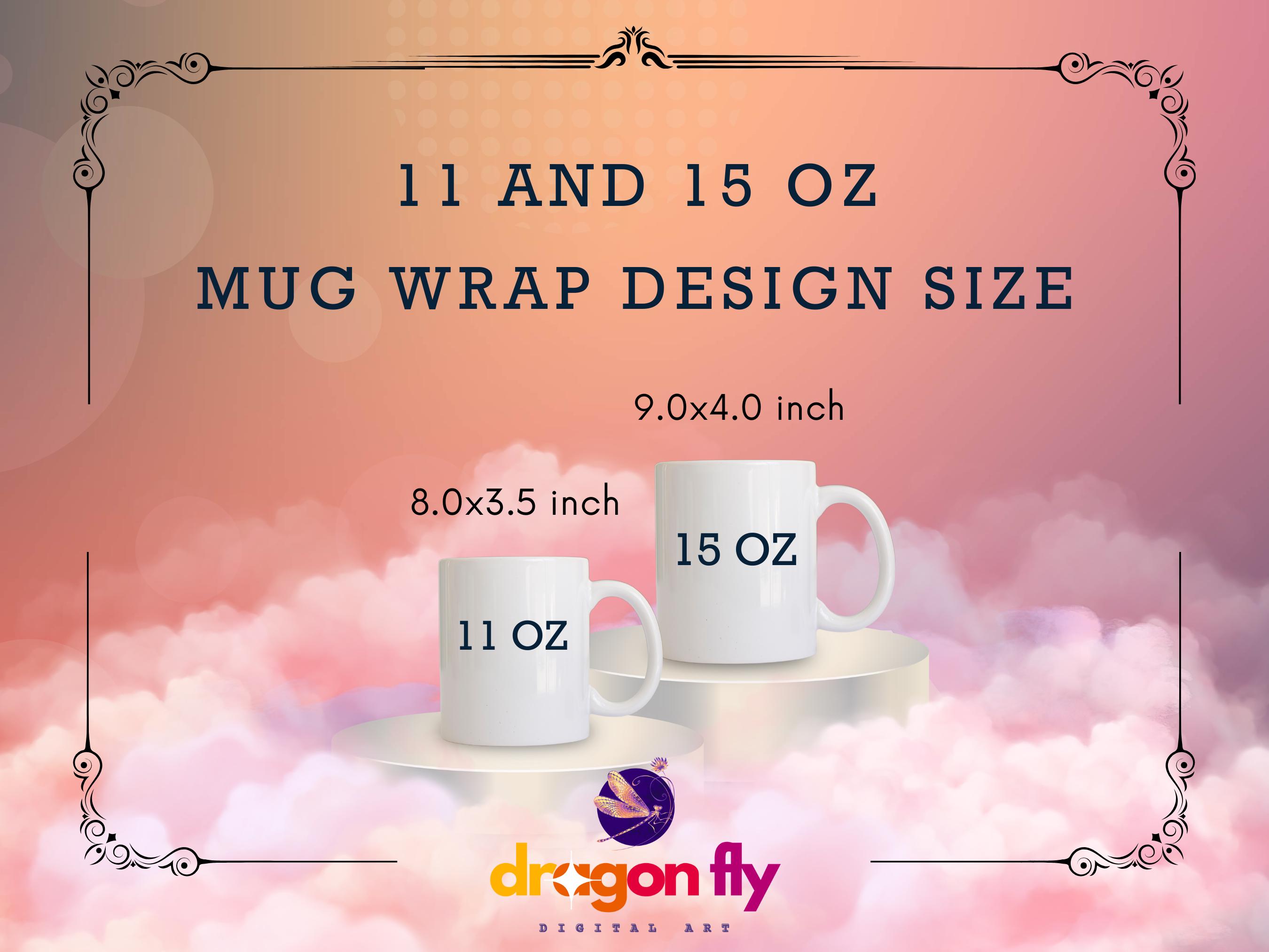 3D Cartoon Mug Wrap Bundle: 11oz & 15oz PNG Template (digital Download ...