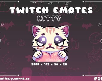 Cute White Cat Hi Emote Twitch Emote Discord Emote Youtube Emote Kawaii ...