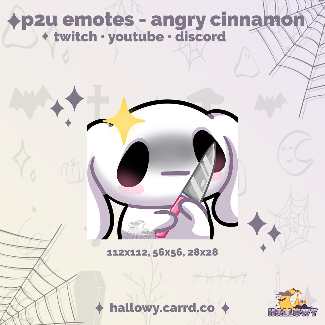 Premade Twitch Emote - Angry Cinnaroll Cute Emote for Streamers and ...