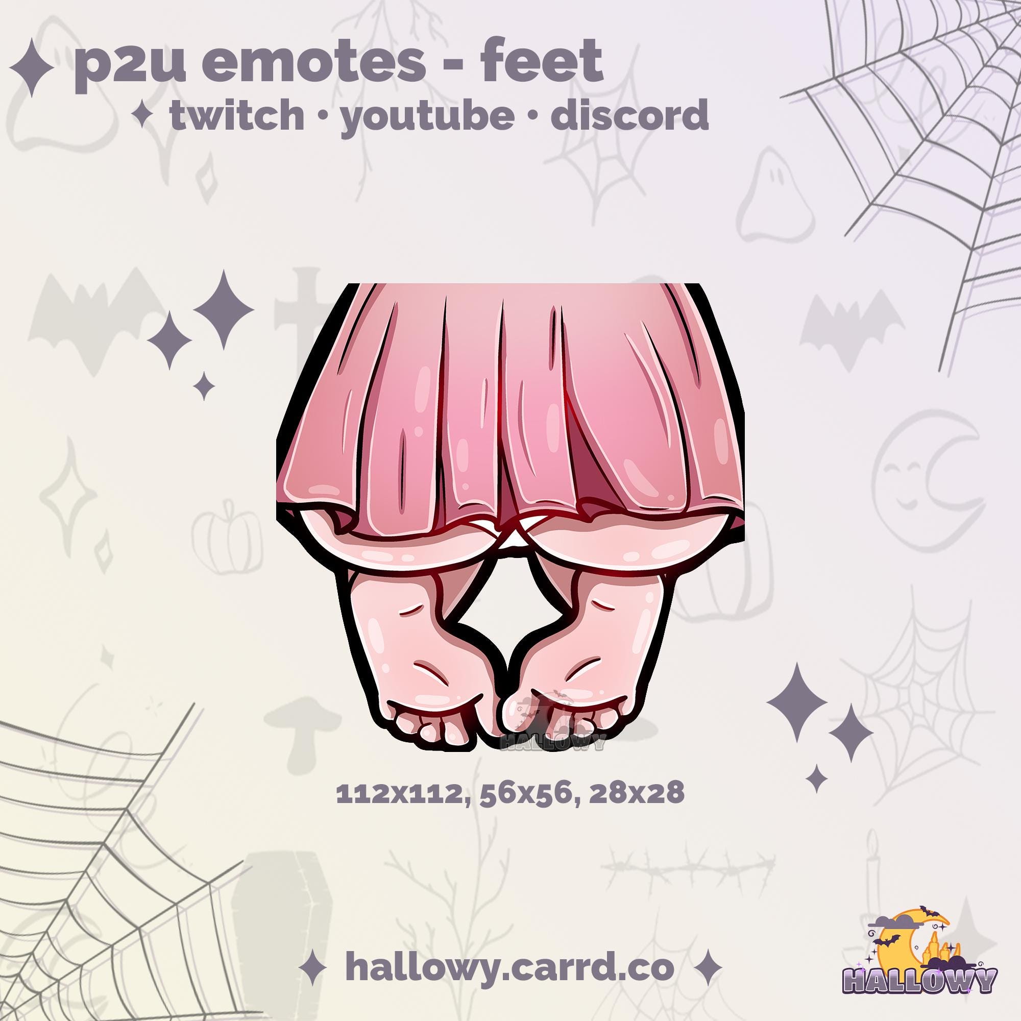 Lewd Feet Twitch Emote – Anime, P2U, Discord (instant Download) - Etsy