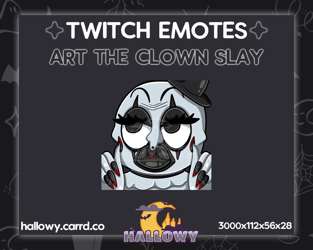 Art the Clown Slay Emote | Twitch Emote | Discord Emote | Youtube Emote ...