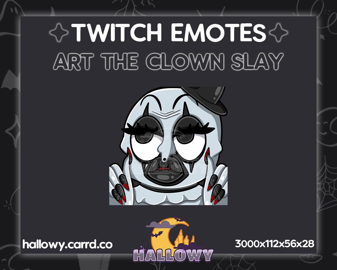 Art the Clown Slay Emote | Twitch Emote | Discord Emote | Youtube Emote ...