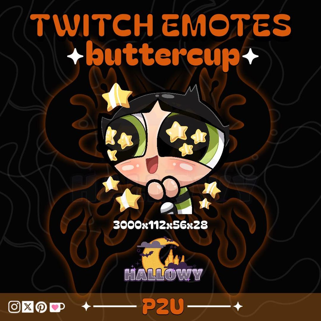 Cute Cartoon Black Hair Girl Emote Twitch Emote Discord Emote Youtube ...