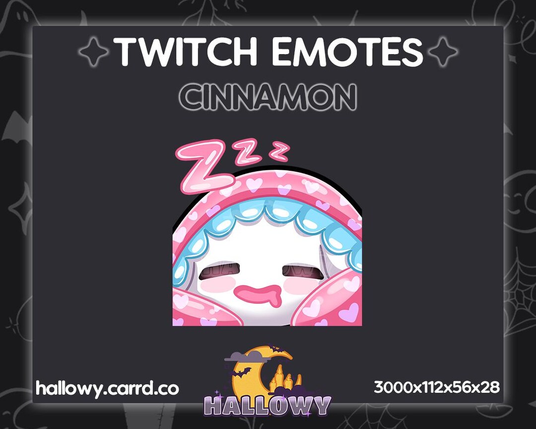 Cute Anime Sleep Cinnamon Puppy Emote Twitch Emote Discord Emote ...