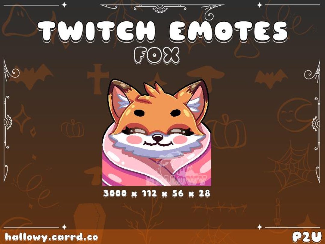 Cute Fox Cozy Emote Twitch Emote Discord Emote Youtube Emote Kawaii ...
