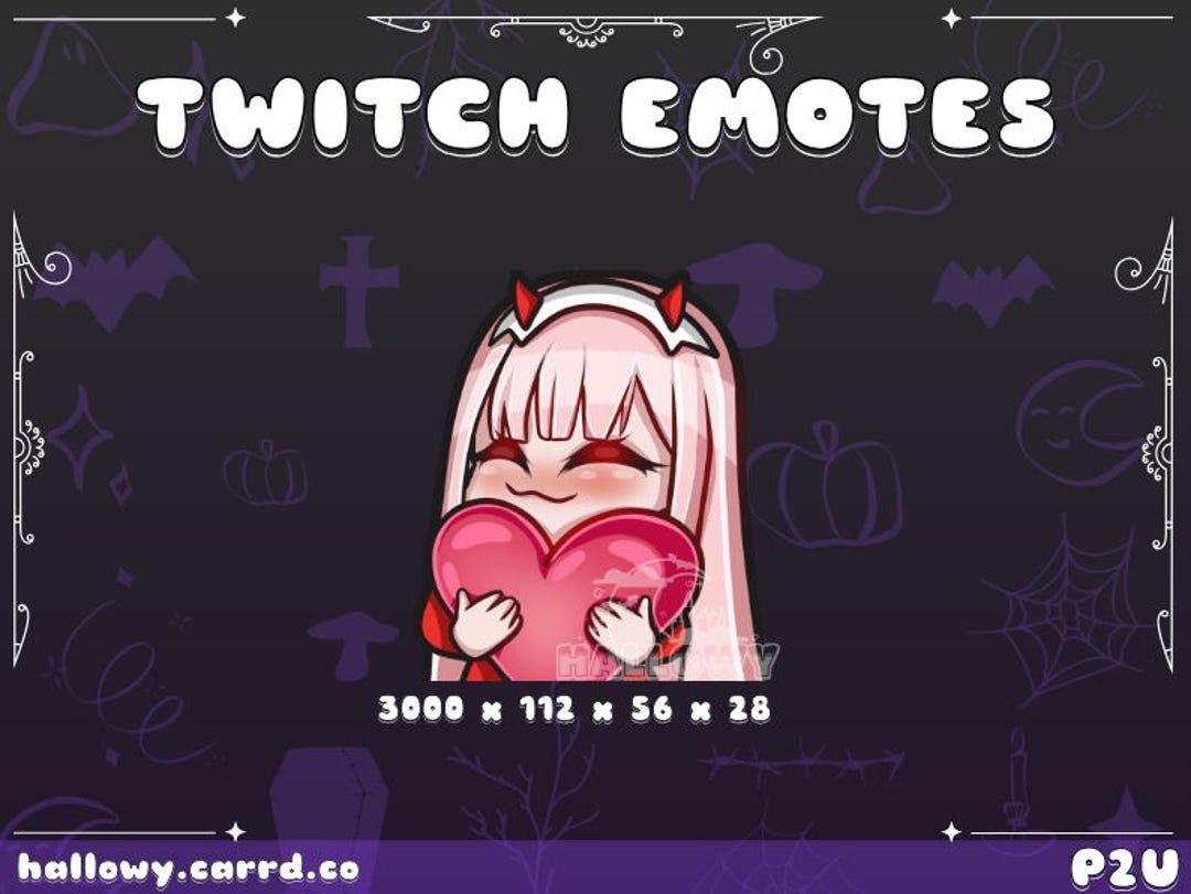 Cute Zero Two Emote Twitch Emote Discord Emote Youtube Emote Zero Two ...