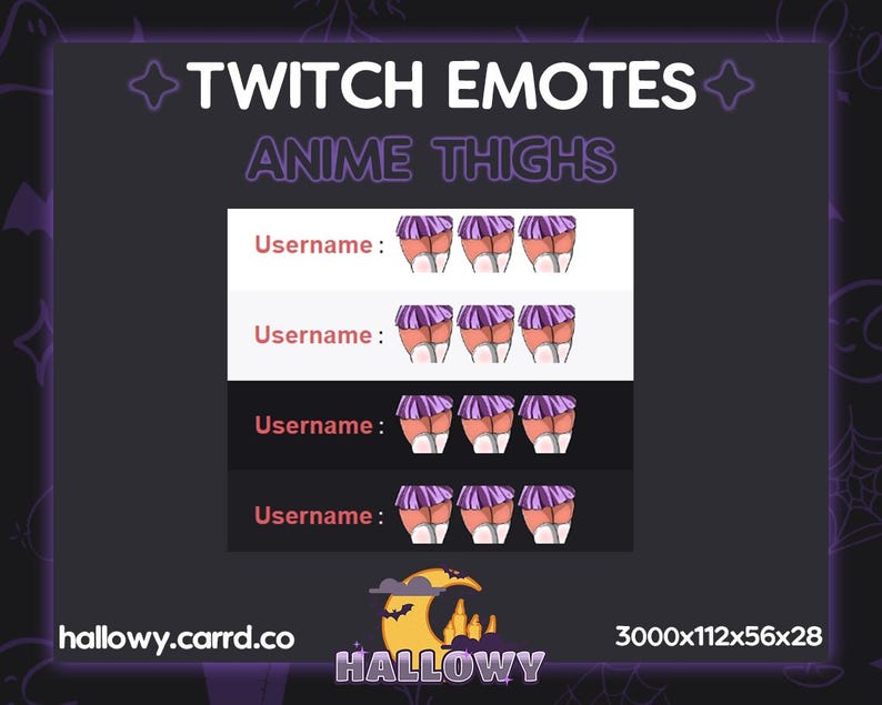 Cute Purple Thighs Emote | Twitch Emote | Discord Emote | Youtube Emote ...