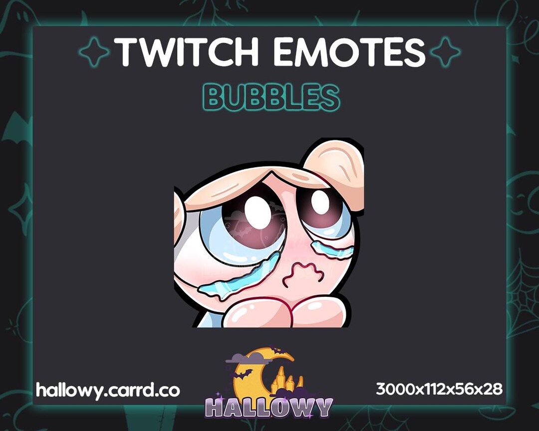 Cute Cartoon Bubbles Emote Twitch Emote Discord Emote Youtube Emote ...