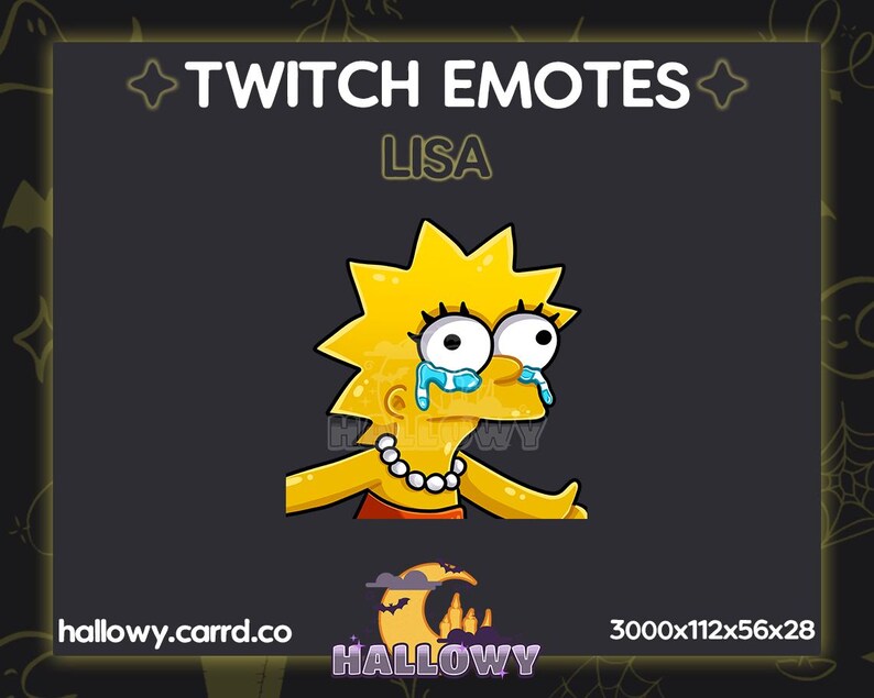 Premade Twitch Emote - Crying Lisa Cute Emote for Streamers and Discord ...